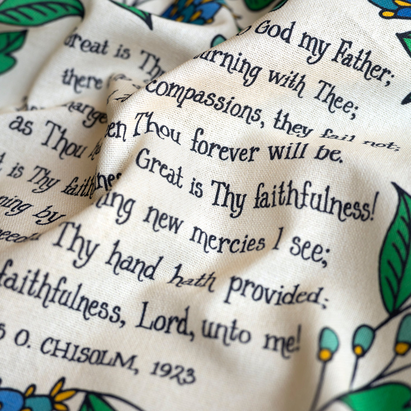 Great Is Thy Faithfulness Hymn Tea Towel – full color — Little Things ...
