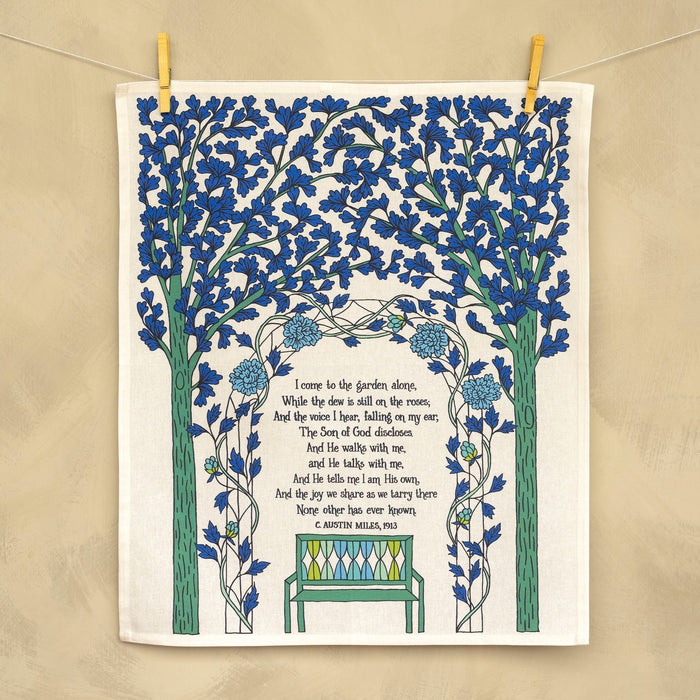 In The Garden Hymn Tea Towel - Full Color — Little Things Studio Store