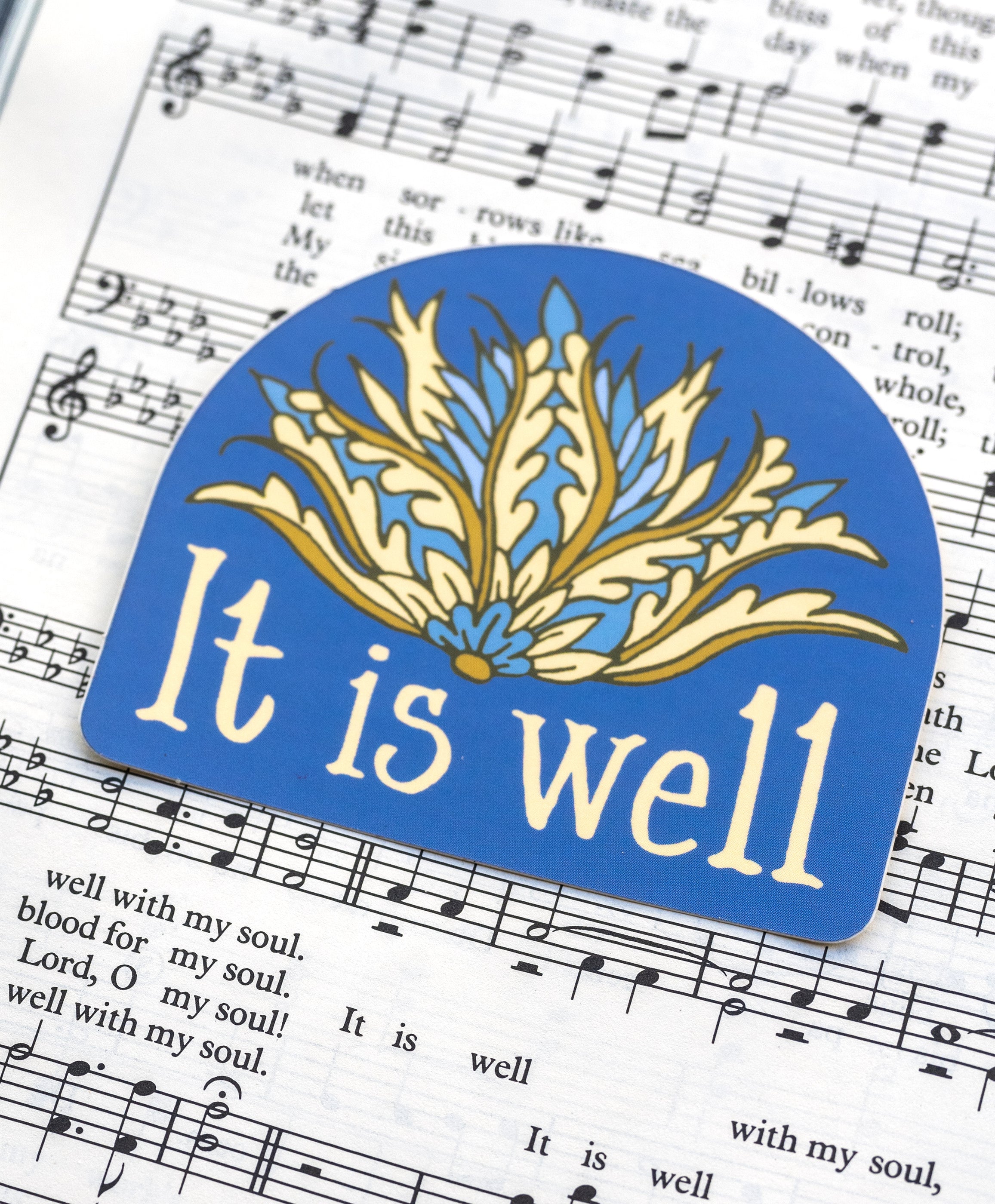 It Is Well Hymn Sticker — Little Things Studio Store