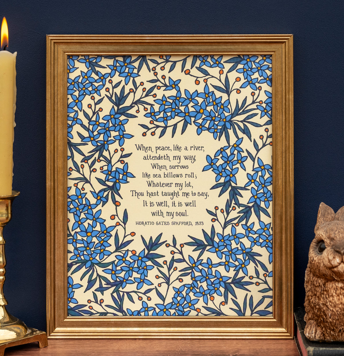 It Is Well Hymn Art Print - Vanilla — Little Things Studio Store