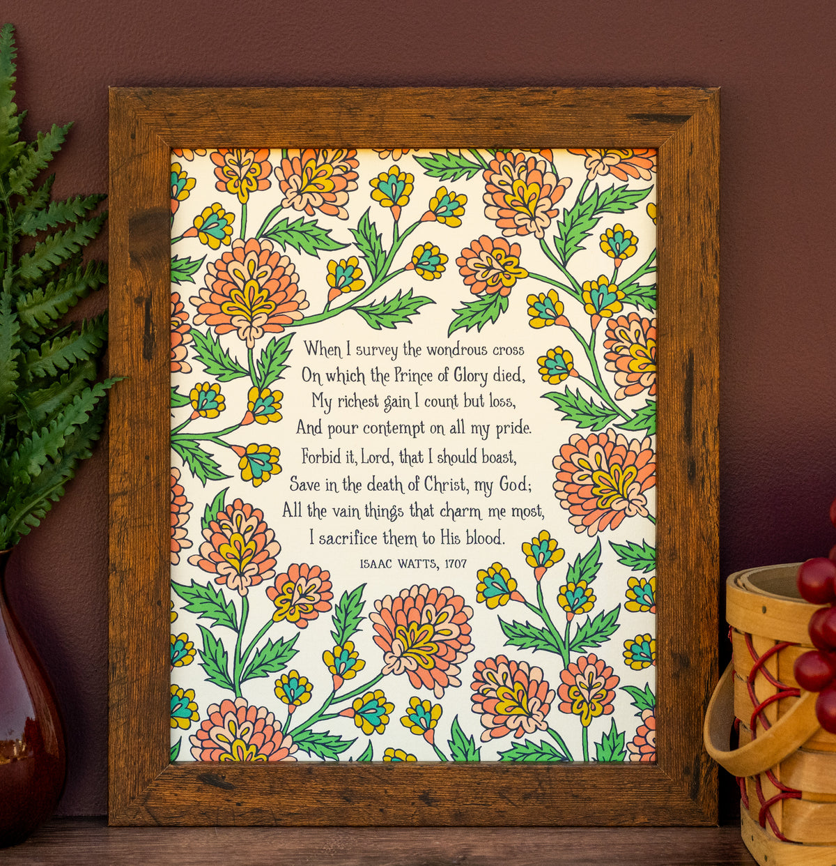 When I Survey Hymn Art Print — Little Things Studio Store